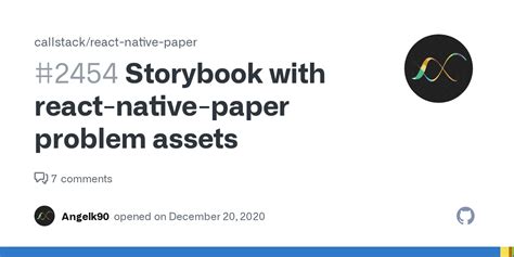 Storybook With React Native Paper Problem Assets · Issue 2454 · Callstackreact Native Paper