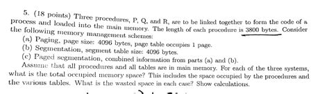 This Is A Question On Memory Management Please Chegg