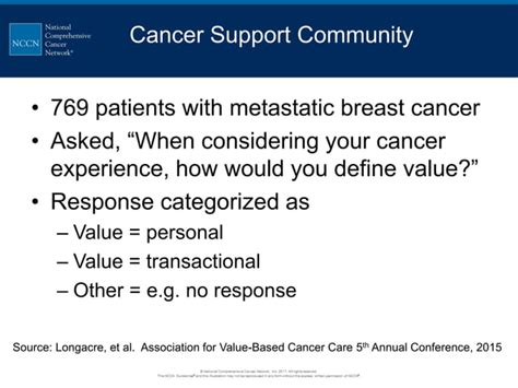 What Have We Learned From Nccn Value Tools Ppt