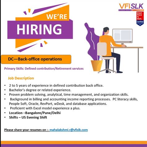 Mahalakshmi R On Linkedin Vfislk Hiringnow Opportunities