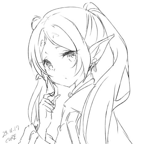 「ほんの少しの線の誤差が最終的雰囲気を変える例 だからこそイラストはおぞましいくらい奥深い」coreの漫画