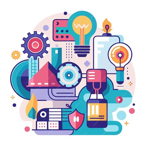 Abstract Colorful Illustration Of Innovation And Creativity Premium Ai Generated Vector