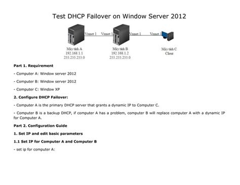 Dhcp Failover Tren Window Server 2012 Docx