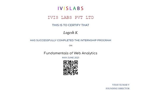 Logesh Karuppusamy On Linkedin Completed My Internship In Ivis Lab About Web Development Framework