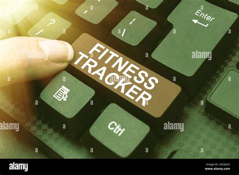 Hand Writing Sign Fitness Tracker Word For A Monitoring Device That Records Any Healthrelated