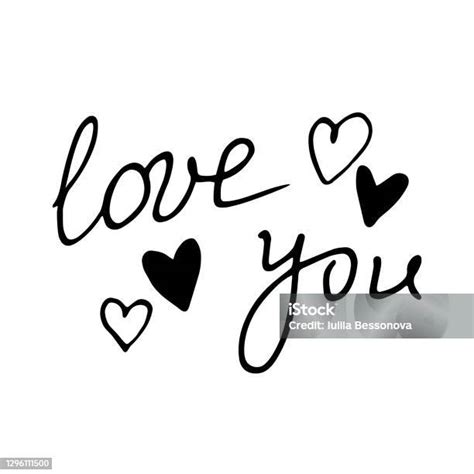 Veel Liefs Vector Hand Zwarte Belettering Geïsoleerd Zin Element Van