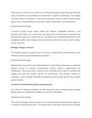 The Importance Of Precise Project Scope Ensure Success And Course Hero