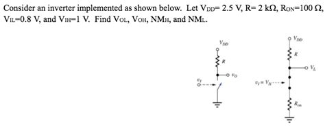Solved Consider An Inverter Implemented As Shown Below Let Chegg