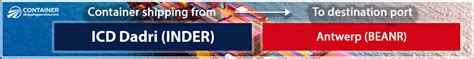 Container Shipping Antwerp To Icd Dadri Inder [october 2023]