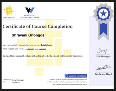 Shravani Ghongde On Linkedin Glad To Share That I Have A Completed A Course On Data Science By