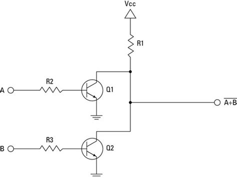 Electronics Projects How To Create A Transistor NOR Gate Circuit Dummies