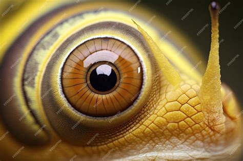 Premium Ai Image Snail Up Close Close Up Of The Eyes On A Snail Head