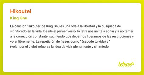 Significado De La Canción Hikoutei King Gnu Letrascom