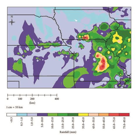 24 Hour Rainfall Accumulation Values Shaded Mm From The Advanced Download Scientific Diagram