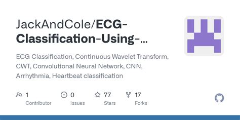 Github Jackandcoleecg Classification Using Cnn And Cwt Ecg