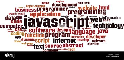 Javascript Word Cloud Concept Vector Illustration Stock Vector Image