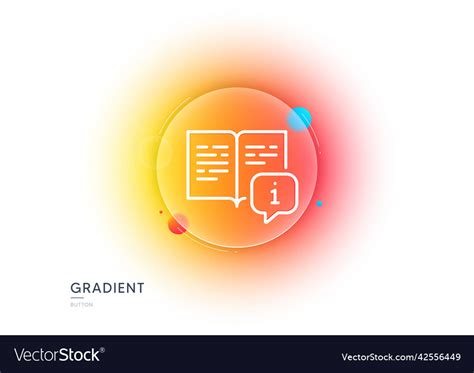 Instruction Line Icon User Manual Sign Gradient Vector Image