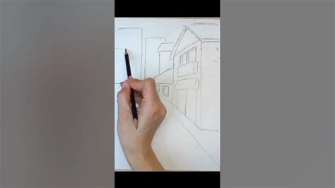 Як намалювати вулицю Міський пейзаж Drawing Повна версія за посиланням в описі відео Youtube