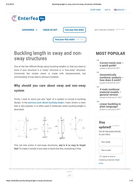 Buckling Length In Sway And Non Sway Structures Pdf Buckling