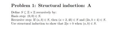 Solved Problem 1 Structural Induction A Define S⊆z×z