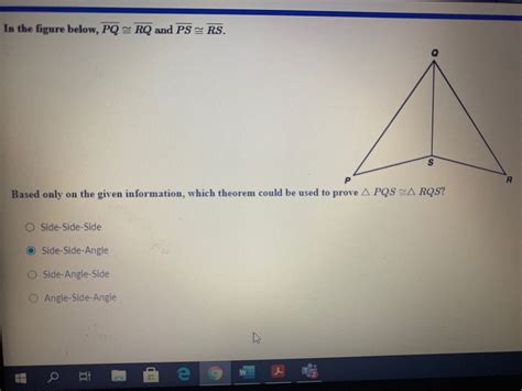 Answered In The Figure Below PQ RQ And PS RS Bartleby