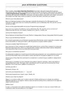 Java Interview Questions Tutorialspoint Java Interview Questions