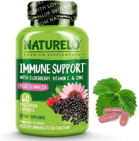 Naturelo Immune Support Vitamin C Elderberry Zinc Best Natural Vitamin C Boost With