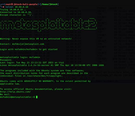 Penetration Testing Series Hacking Metasploitable 2 By Exploiting Telnet Port 23