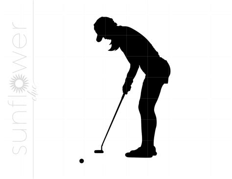 Golfer Putting Clipart