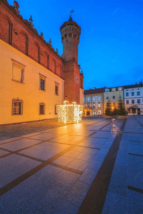 City Hall In Tarnow City Poland Panorama Photo Background And Picture