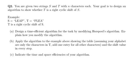 Solved By An EXPERT Q You Are Given Two Strings S And T With N Chegg