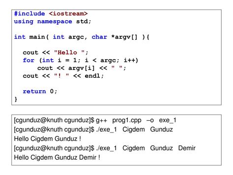 Ppt Command Line Arguments Powerpoint Presentation Free Download Id3960433
