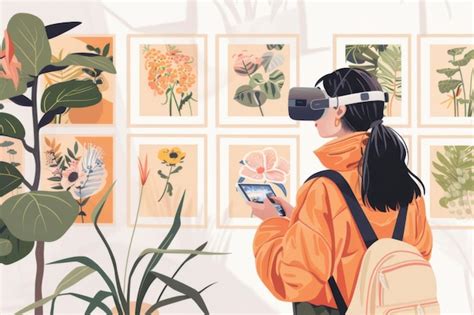 Augmented Reality Art Gallery Exhibition Premium Ai Generated Image