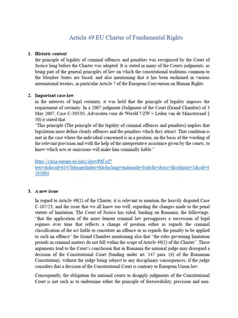 Article 49 Eu Charter Of Fundamental Rights Pdf Ex Post Facto Law