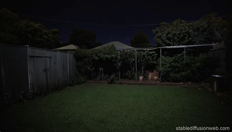 Dark Backyard In Berri At Night Stable Diffusion Online