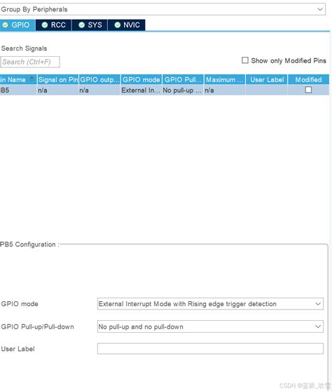 在stm32cubemx中配置 中断stm32cubemx配置中断 Csdn博客