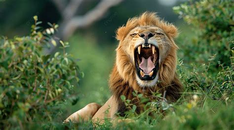 Roaring Male Lion In Kruger Park South Africa Background Lion Africa Safari Background Image
