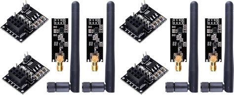 Reinscer 4 Stück Nrf24l01 Pa Lna Transceiver Mit Sma Antenne 2 4 Ghz