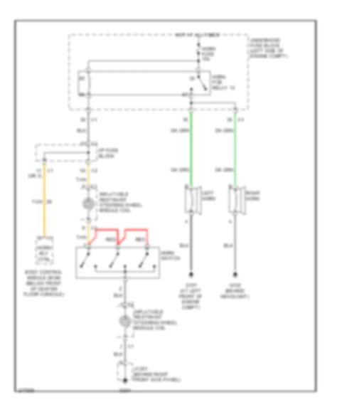 Электросхемы Звуковой сигнал Гудок Saturn Vue Green Line 2008 Wiring diagrams for cars