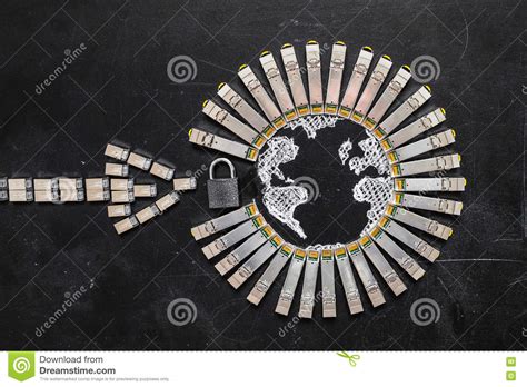 concept of internet security computer data encryption data protection