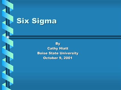 Six Sigma Ppt Pptx