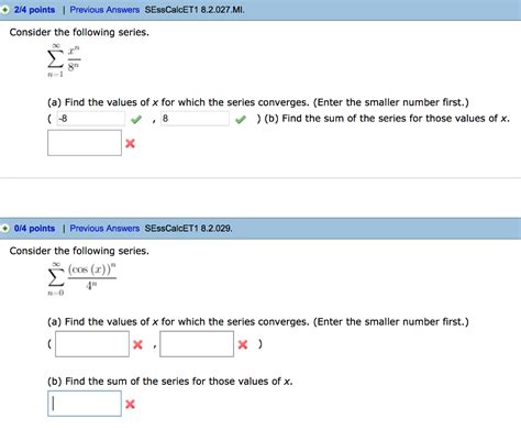 solved consider the following series sigma infinity n 1