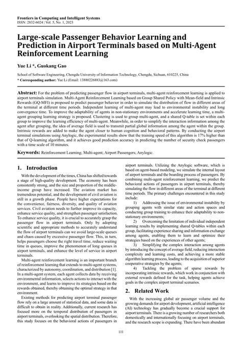 Pdf Large Scale Passenger Behavior Learning And Prediction In Airport Terminals Based On Multi