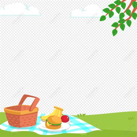 Hand Drawn Picnic Decorative Border Holiday Wild Outdoors Png Image