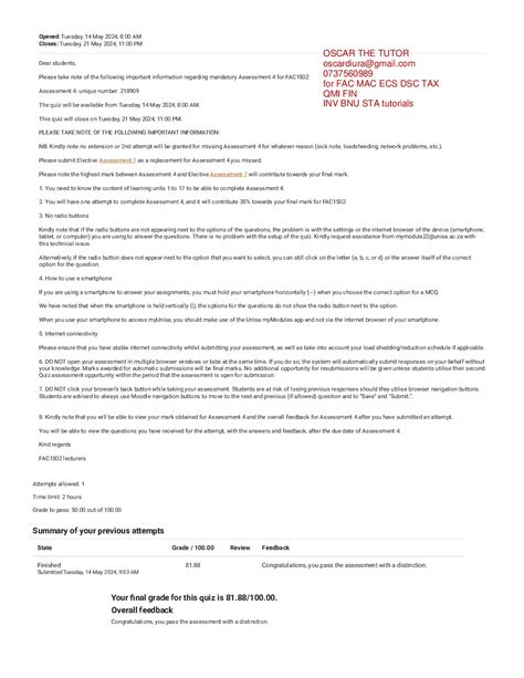 Fac1502 Assessment 4 Sem 1 Of 2024 Expected Questions And Answers