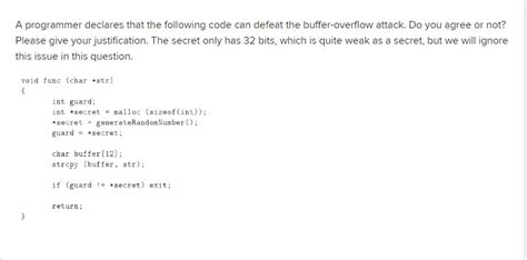 Solved A Programmer Declares That The Following Code Can