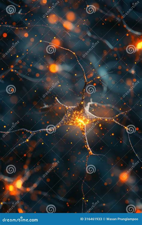 Artistic Rendering Of A Neuron Stock Image Image Of Render Graphic 316461933