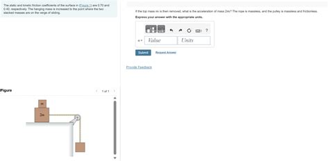 [solved] The Static And Kinetic Friction Coefficients Of Th