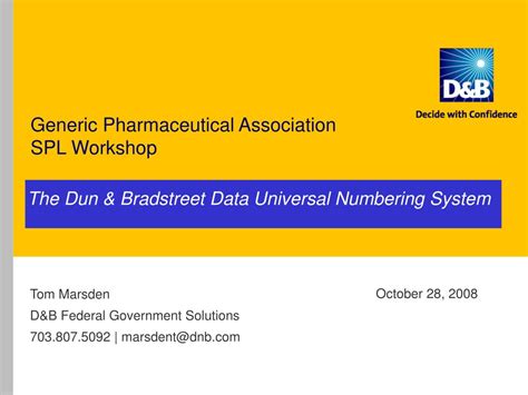 Ppt The Dun And Bradstreet Data Universal Numbering System Powerpoint
