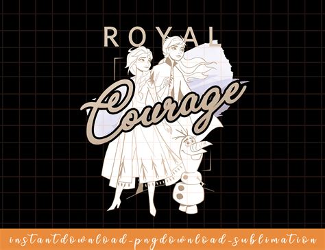 Disney Frozen Anna Elsa Olaf Royal Courage Metallic Png Sub Inspire Uplift